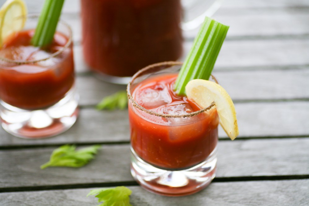 Spicy Virgin Mary with Rosemary Spiced Walnuts | CHILLI & MINT