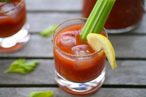 Spicy Virgin Mary with Rosemary Spiced Walnuts | CHILLI & MINT