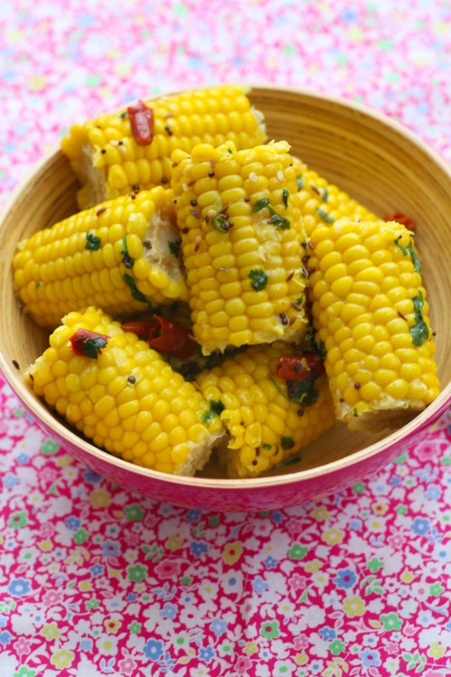 Coconut Infused Corn on the Cob with Cumin and Black Mustard Seeds ...